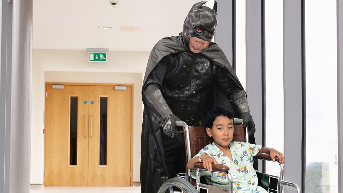 Mitch McConnell As Batman Wheels Cancer Boy Out Of Hospital ...